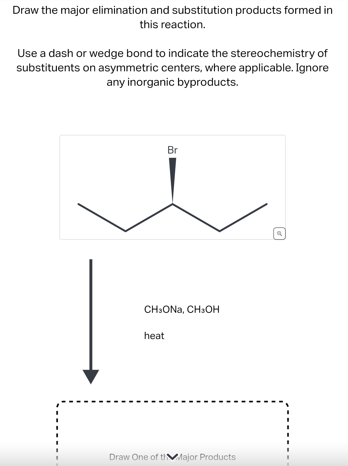 Solved Draw the major elimination and substitution products | Chegg.com