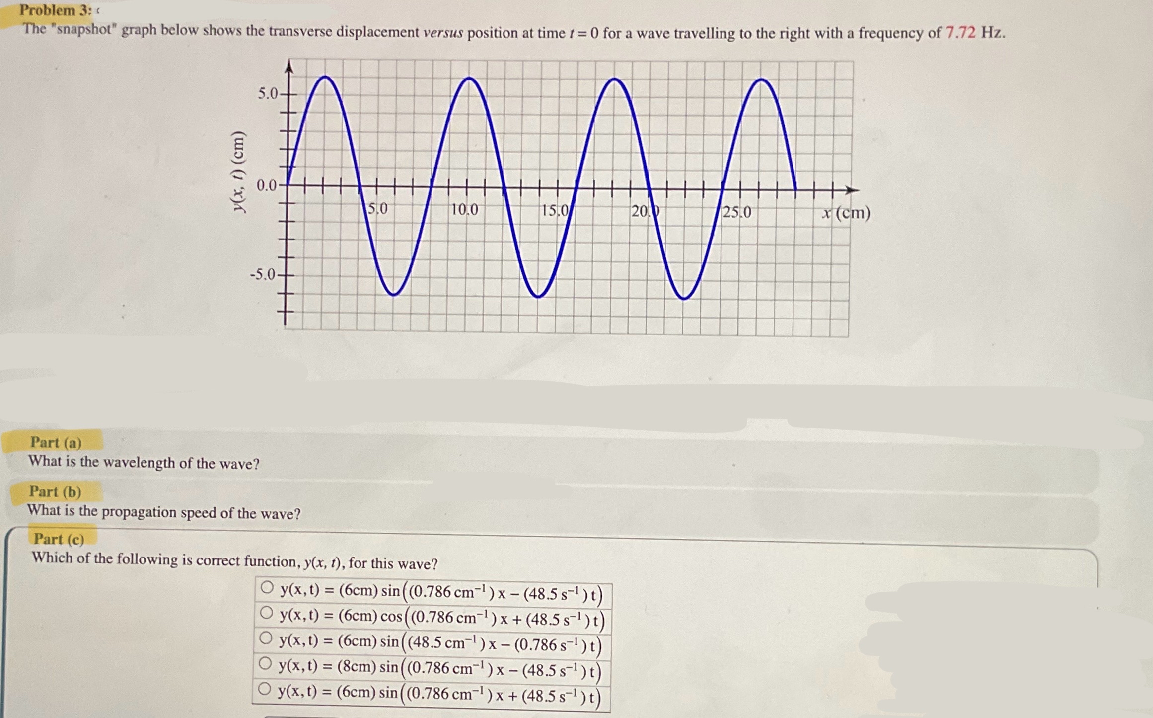 Solved Problem 3: Please answer parts a-c. ﻿I will UPVOTE. | Chegg.com