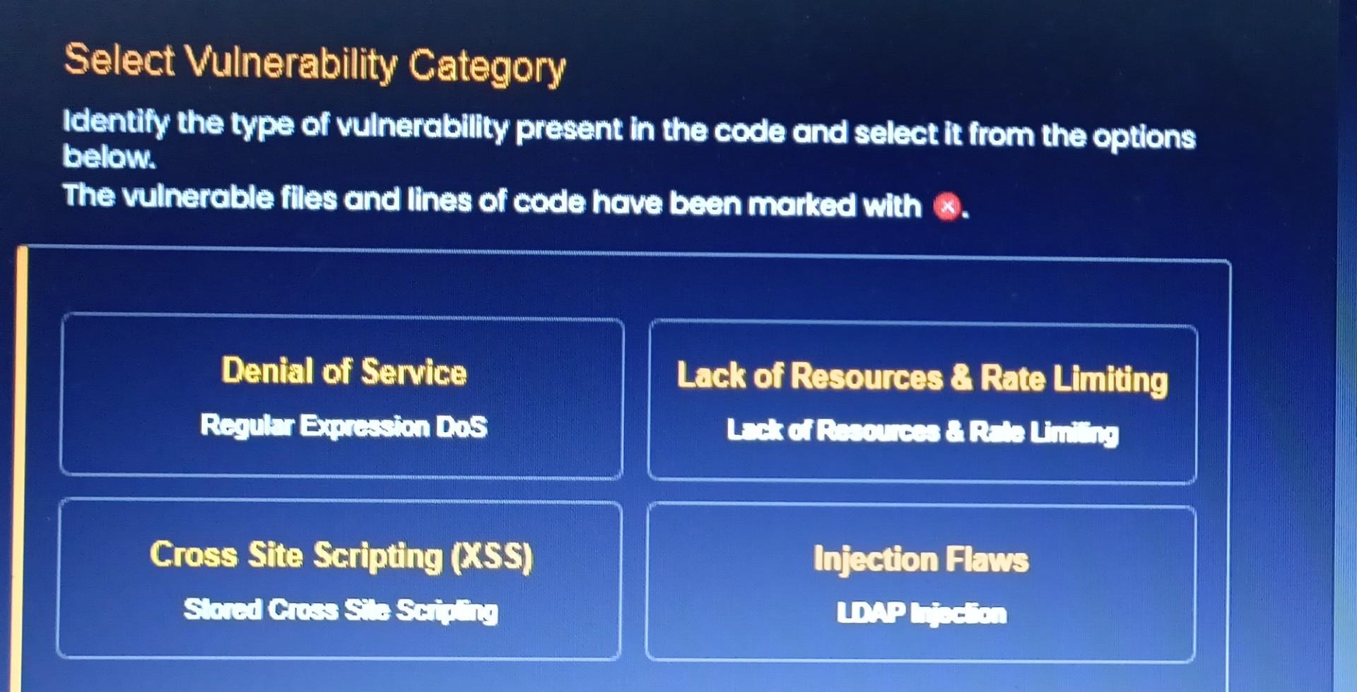 Solved Select Vulnerability Category Identify the type of | Chegg.com Solved Select Vulnerability Category Identify the type of | Chegg.com