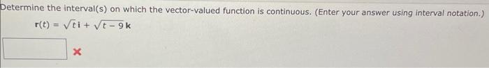 Solved Determine the interval(s) on which the vector-valued | Chegg.com