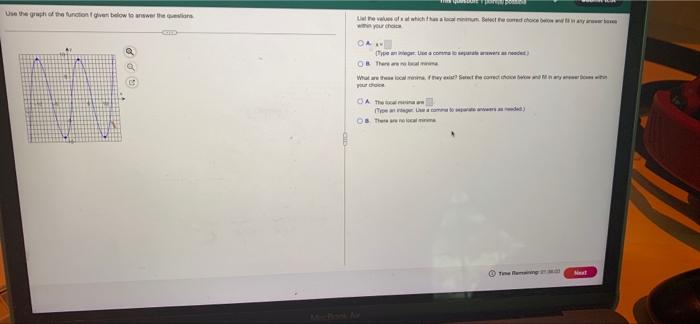[Solved]: Use the graph of the function f given below to an
