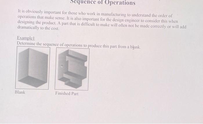 Solved Example 4 Determine the sequence of operations | Chegg.com