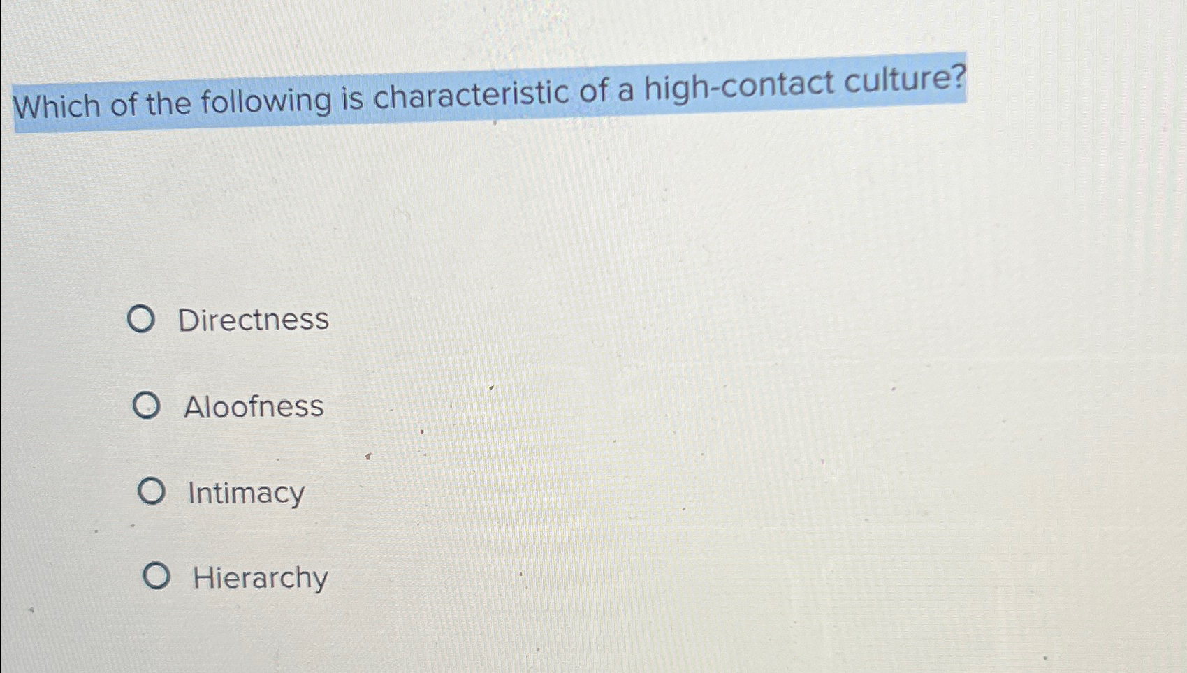 Solved Which of the following is characteristic of a | Chegg.com