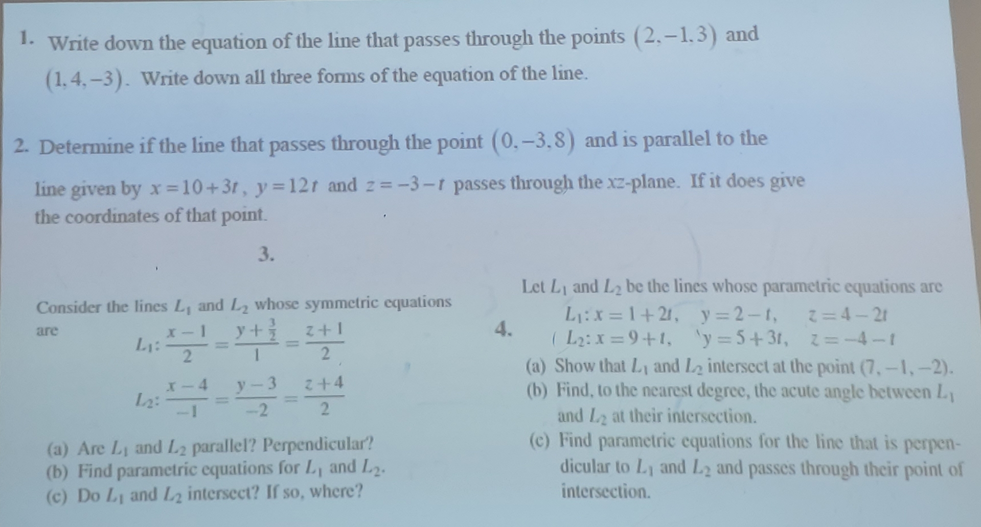 Solved Write down the equation of the line that passes | Chegg.com