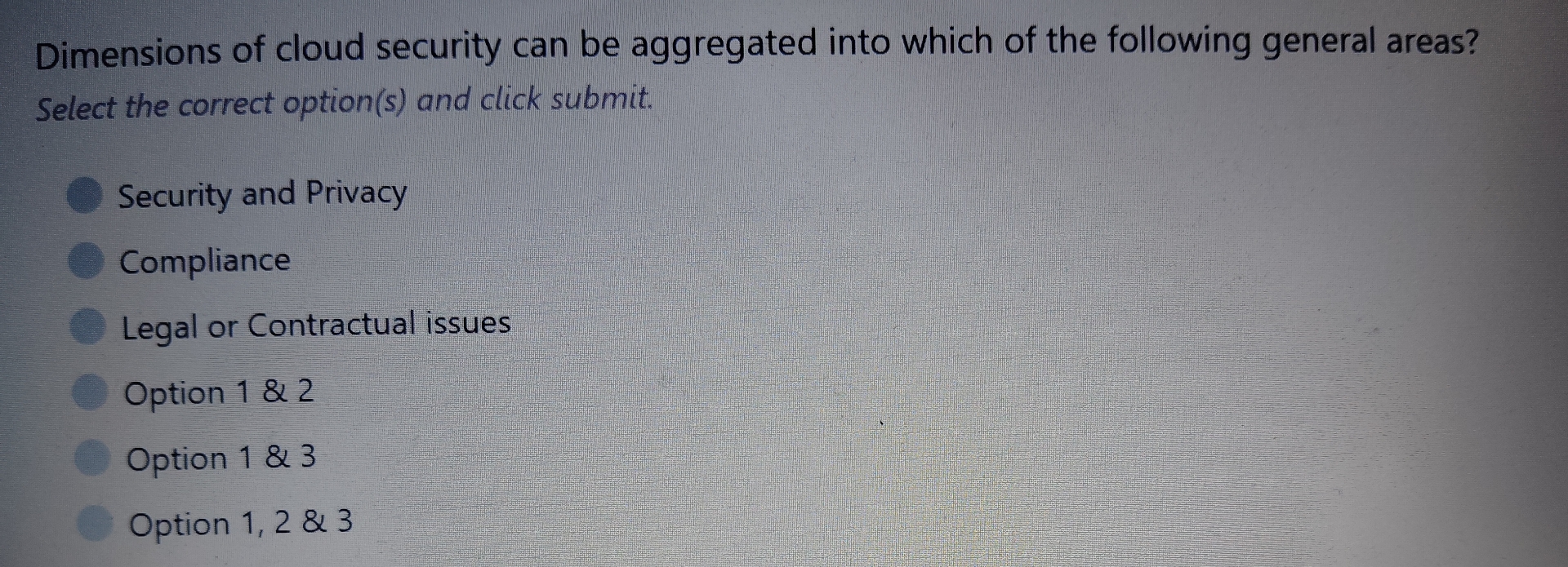 Solved Dimensions of cloud security can be aggregated into | Chegg.com