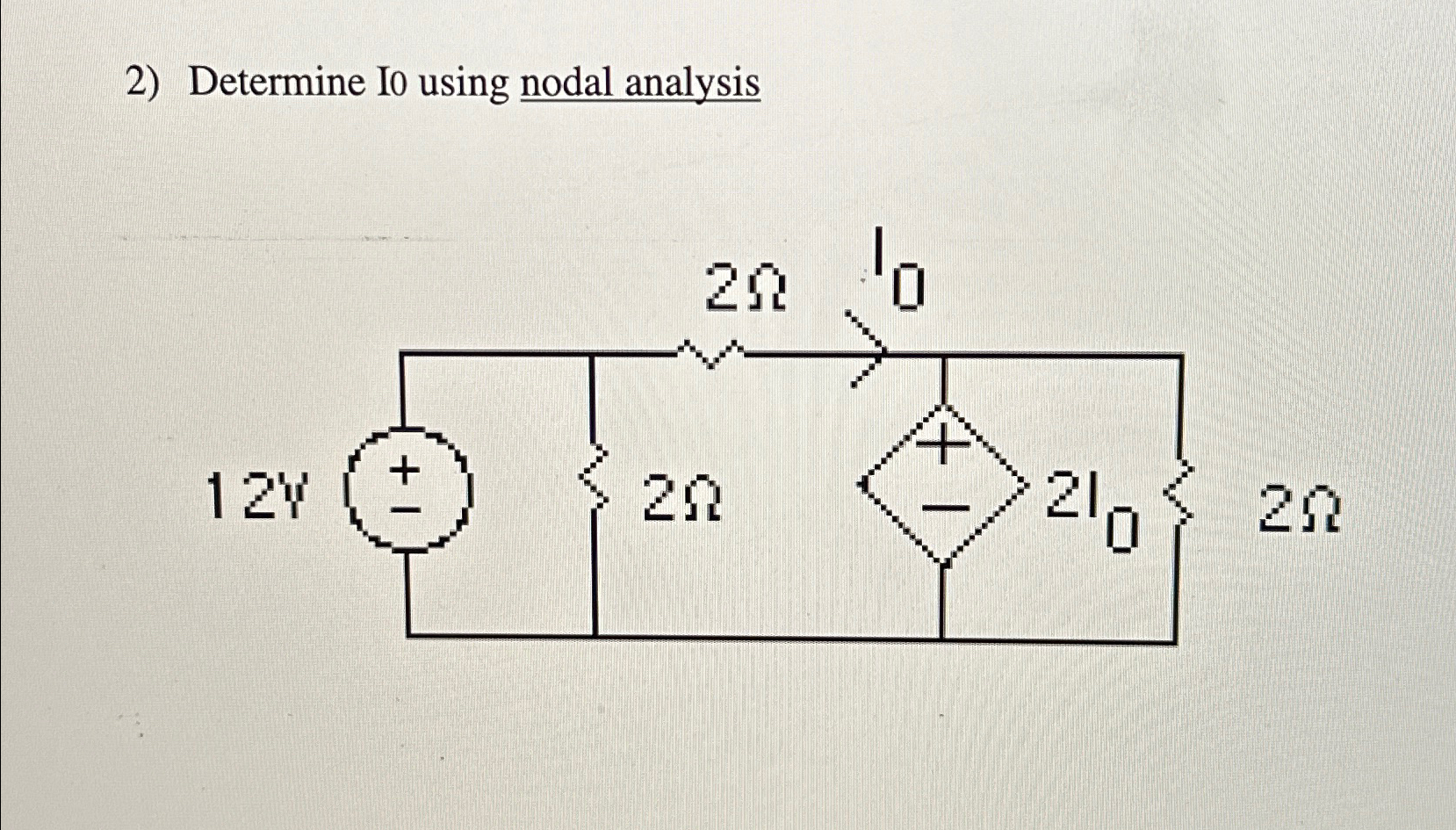 Solved Determine Io using nodal analysis | Chegg.com