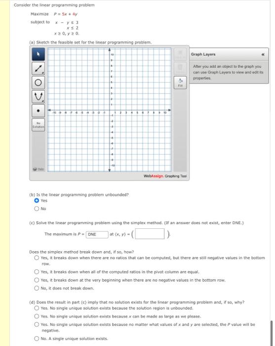 Solved Maximize P=5x+4y Subject to x−y≤yx≤2x≥0,y≥0. (a) | Chegg.com