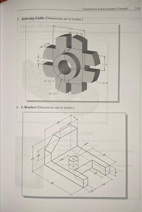 Solved Using Autodesk Inventor, create models of Problems 5 | Chegg.com