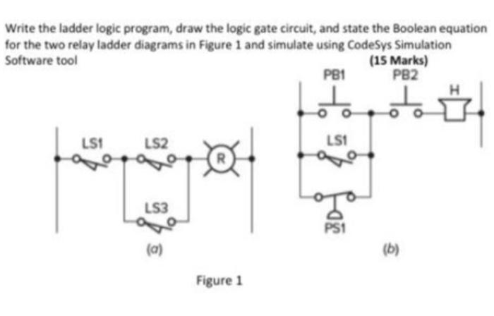 Solved Write The Ladder Logic Program Draw The Logic Gate 1889