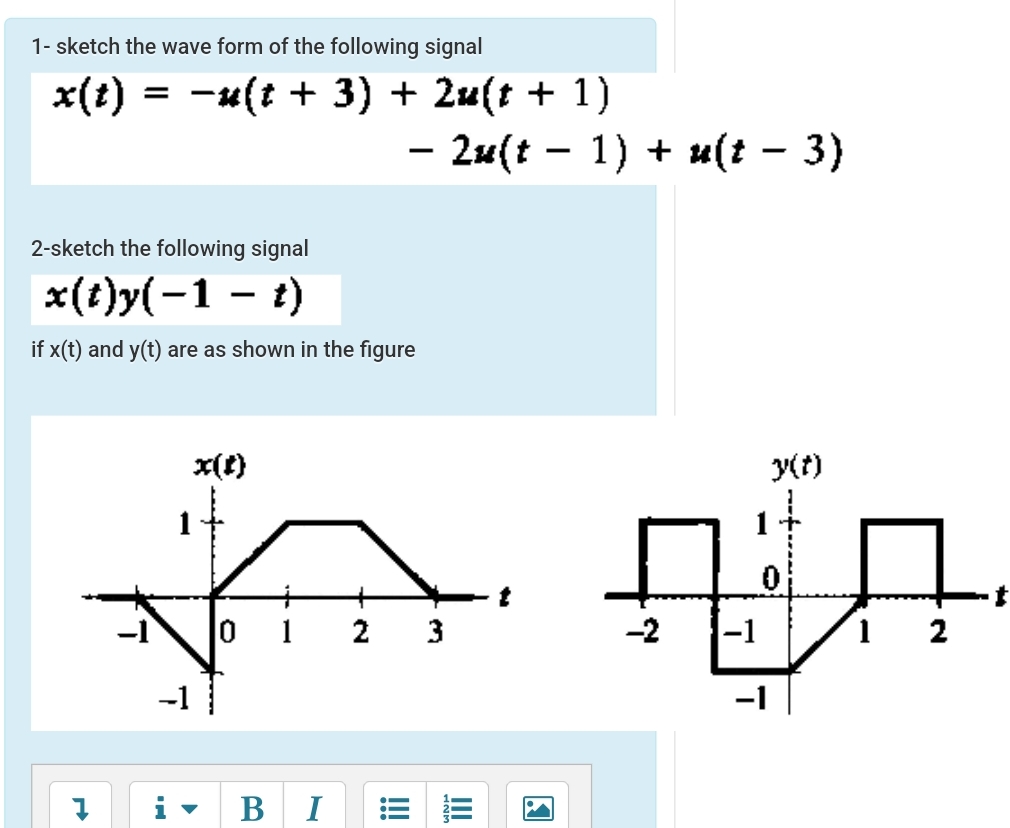 Solved 1- ﻿sketch the wave form of the following | Chegg.com