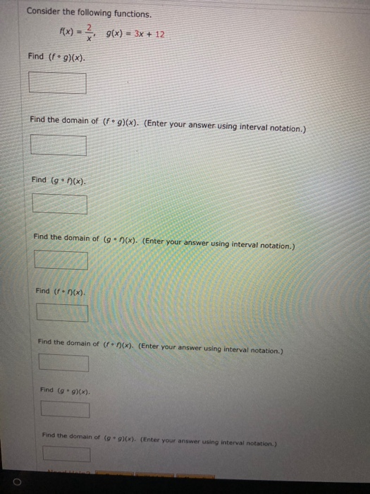 Solved Consider the following functions. Rx) = g(x) = 3x + | Chegg.com