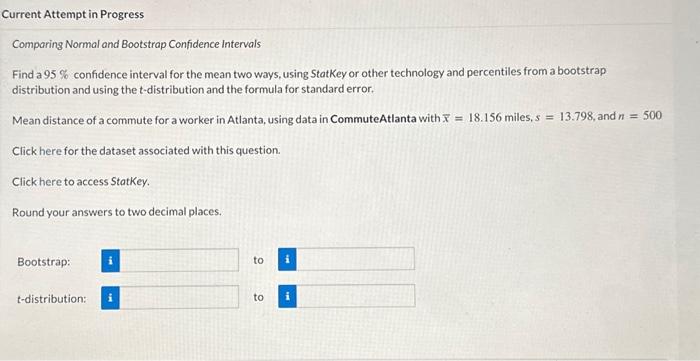 Solved Comparing Normal and Bootstrap Confidence Intervals | Chegg.com