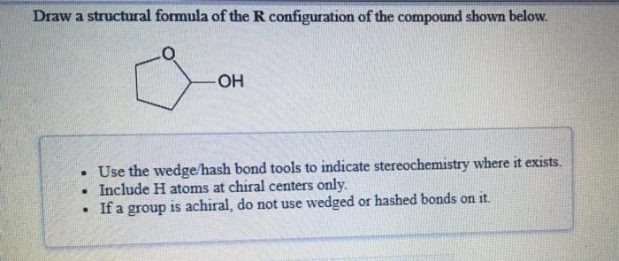 Solved Draw a structural formula of the R configuration of | Chegg.com