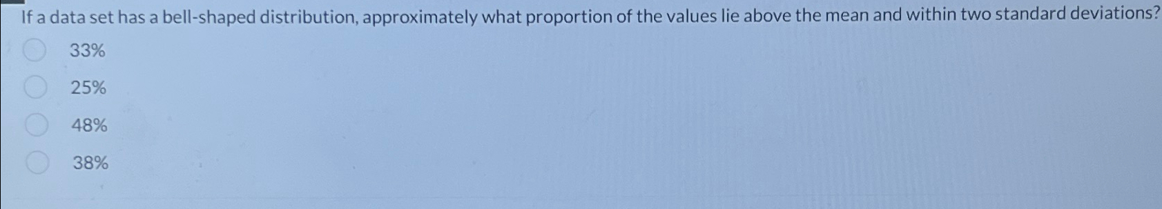 Solved If a data set has a bell-shaped distribution, | Chegg.com
