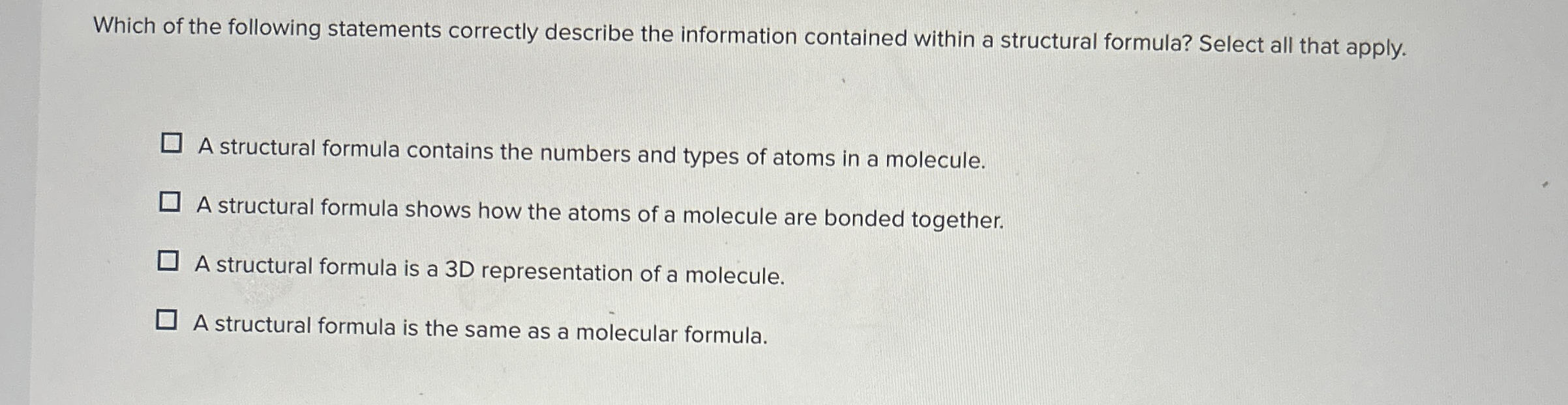 Solved Which of the following statements correctly describe | Chegg.com