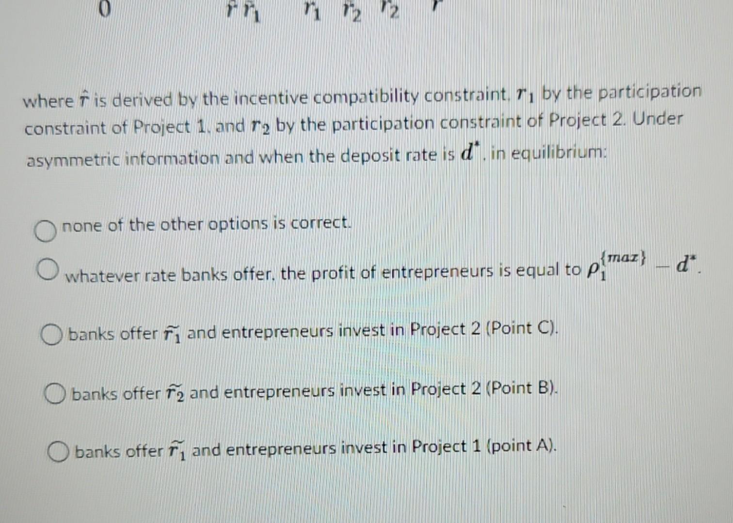 Consider a hidden action problem with two projects | Chegg.com