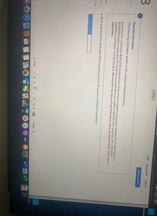 Solved Help Save & Exit Submit Check my work Required | Chegg.com