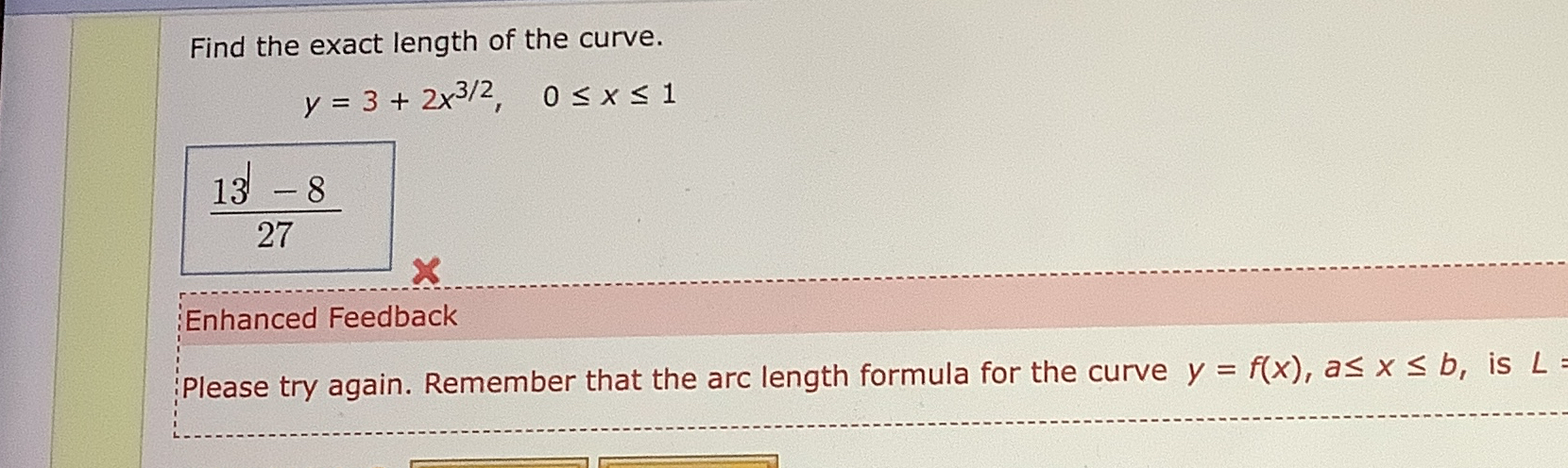 Solved Find the exact length of the | Chegg.com