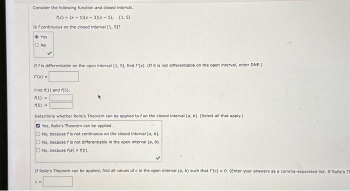 Solved Consider the following function and closed interval. | Chegg.com