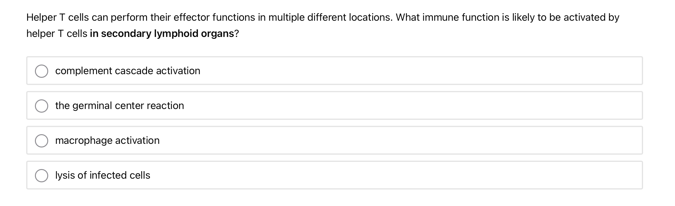 Solved Helper T cells can perform their effector functions | Chegg.com