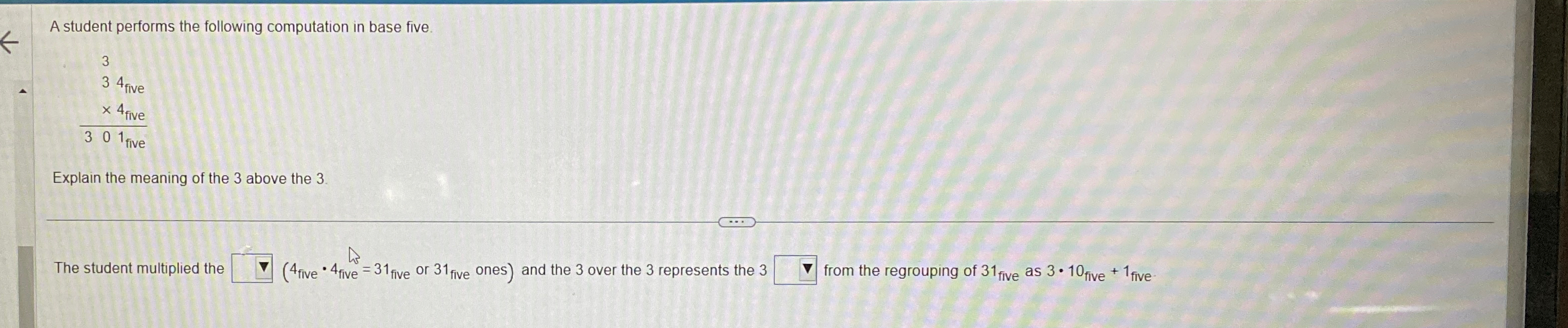 Solved A student performs the following computation in base | Chegg.com