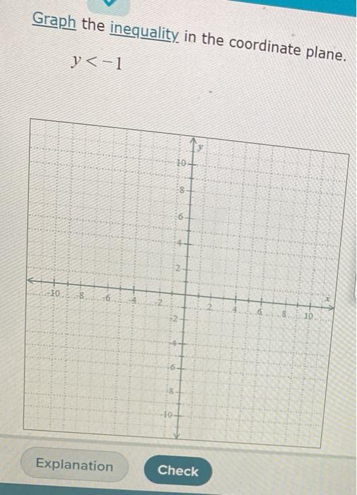 Solved Graph the inequality in the coordinate plane. y