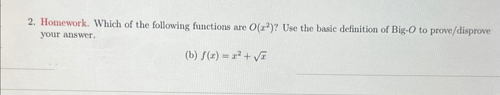 Solved Homework. Which of the following functions are | Chegg.com