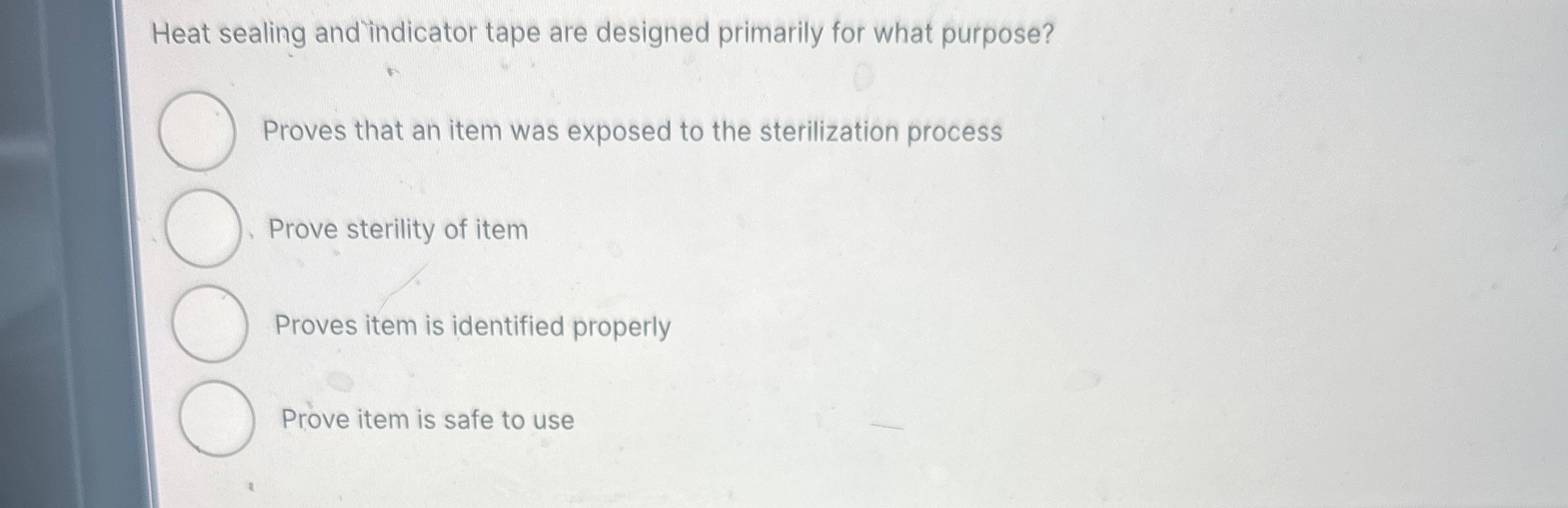 Solved Heat sealing and indicator tape are designed | Chegg.com