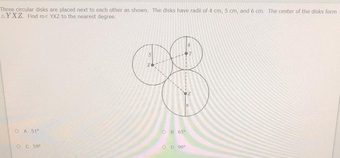 Solved Three circular disks are placed next to each other as | Chegg.com