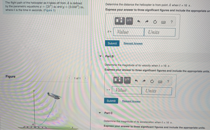 Solved The flight path of the helicopter as it takes off | Chegg.com