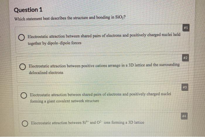 Solved Question 1 Which statement best describes the | Chegg.com