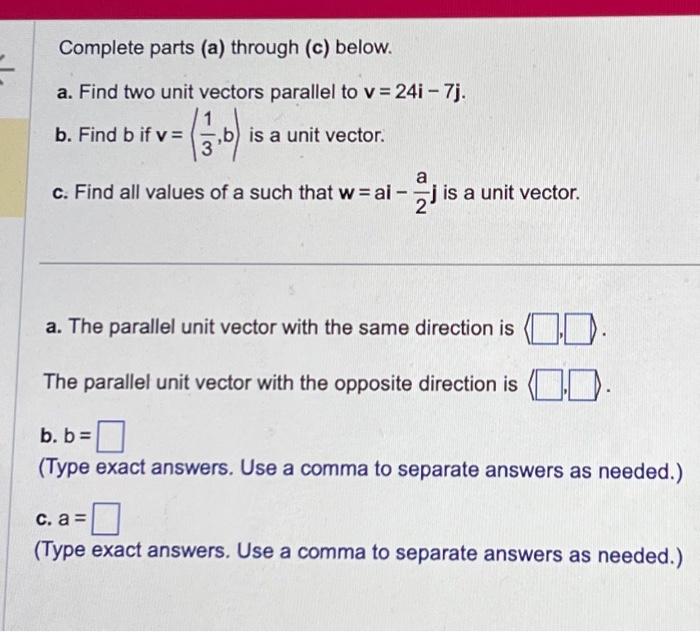 Solved Complete parts (a) through (c) below. a. Find two | Chegg.com