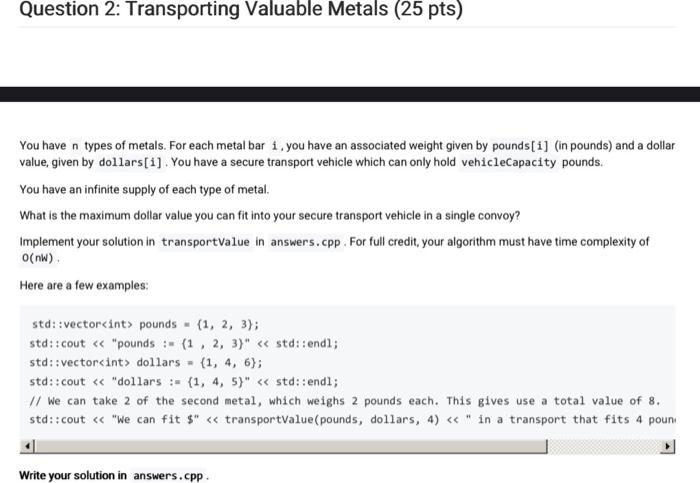 Solved Question 4: Minimum Number of Coins ( 25pts ) A | Chegg.com
