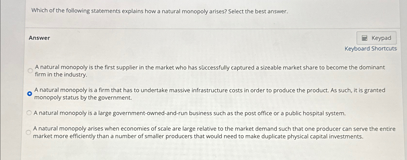 Solved Which of the following statements explains how a | Chegg.com