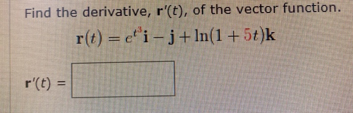 Solved Consider the given vector equation. r(t) = (3t – 1, | Chegg.com