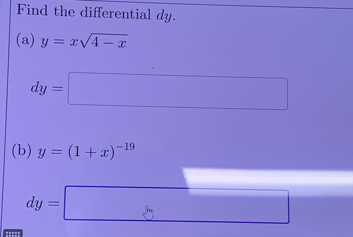 Solved Find the differential | Chegg.com