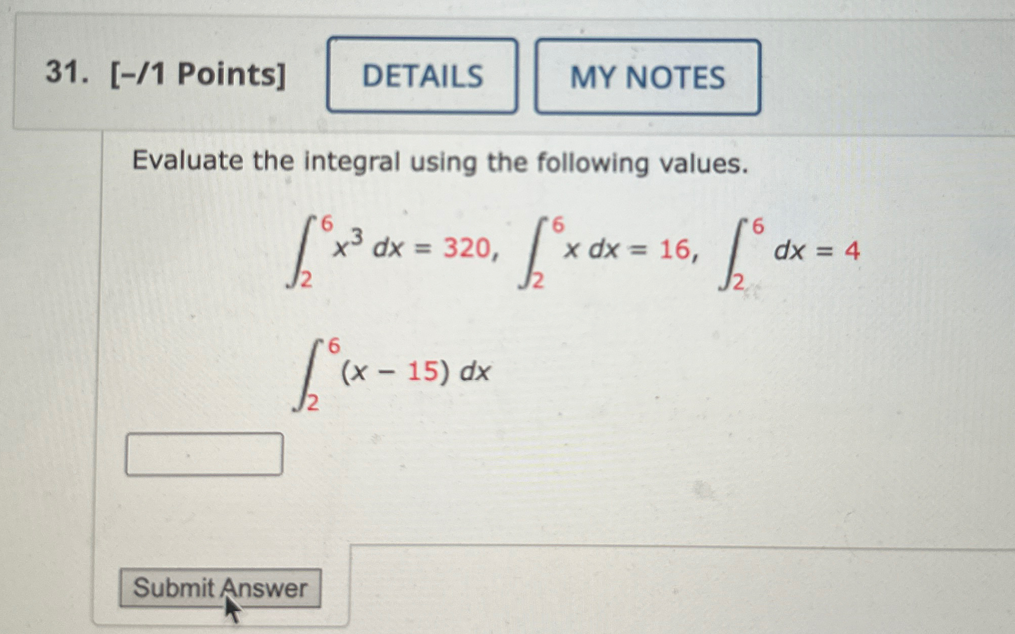 Solved Points]Evaluate the integral using the following | Chegg.com