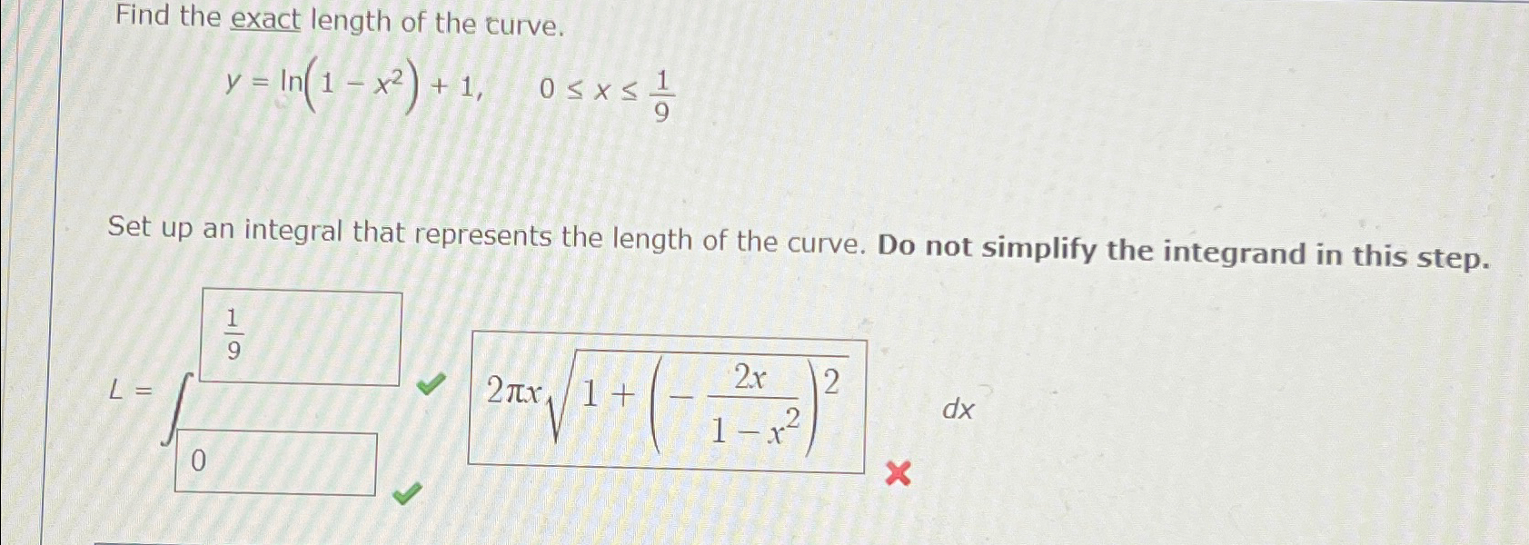 Solved Find the exact length of the | Chegg.com