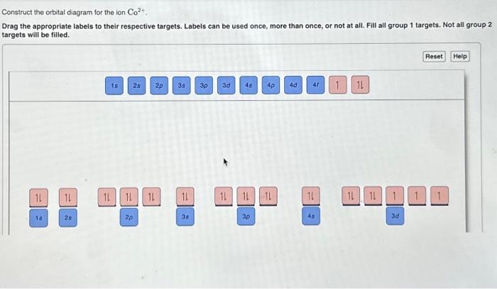 Solved construct the orbital fiagram for Co2+, N3-, and | Chegg.com