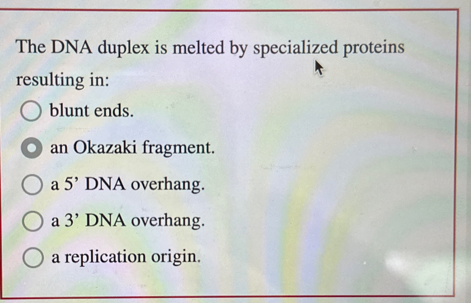 Solved The DNA duplex is melted by specialized proteins | Chegg.com