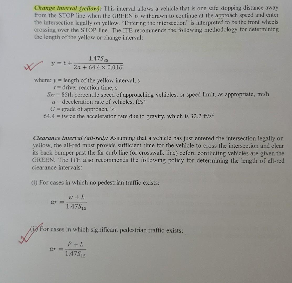 Development of Signal Phase Plans Treatment of Right | Chegg.com
