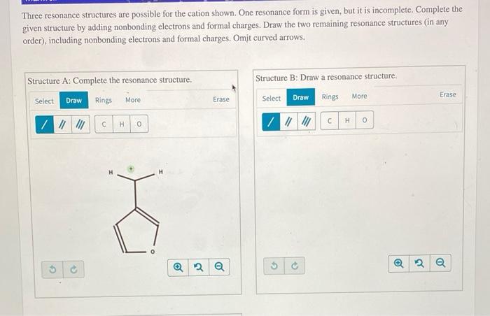 Solved Three resonance structures are possible for the | Chegg.com