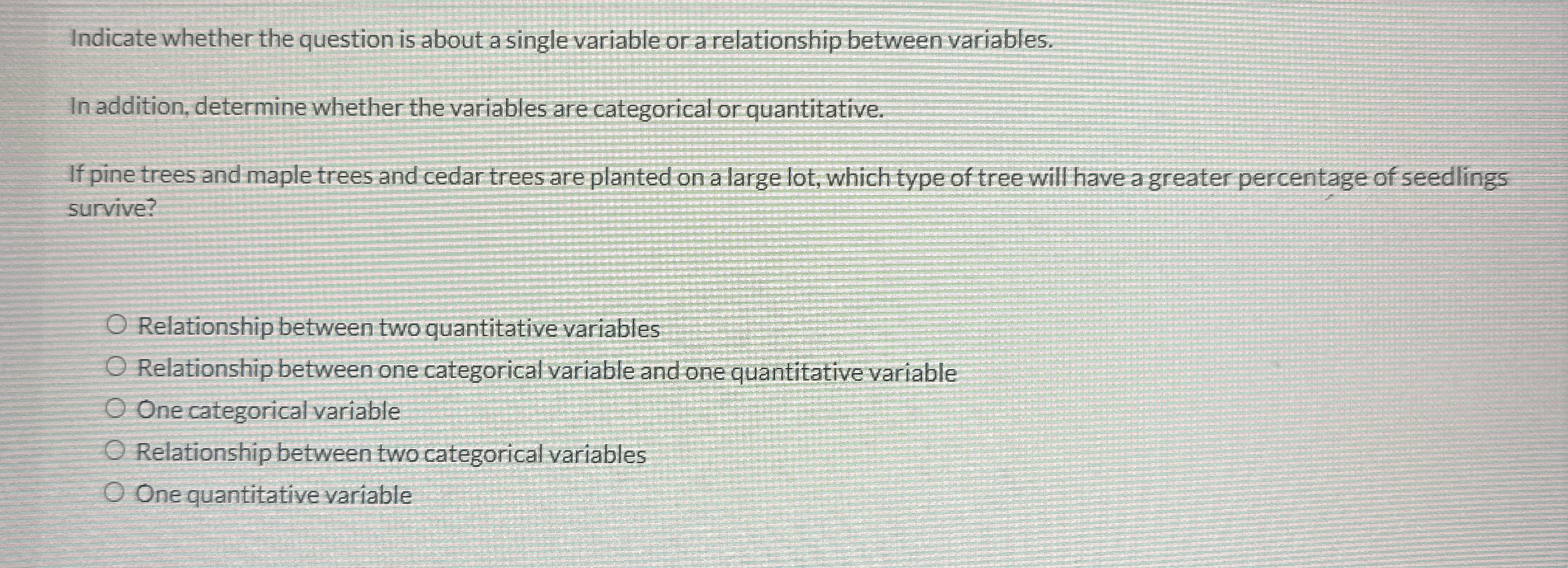 Solved Indicate whether the question is about a single | Chegg.com