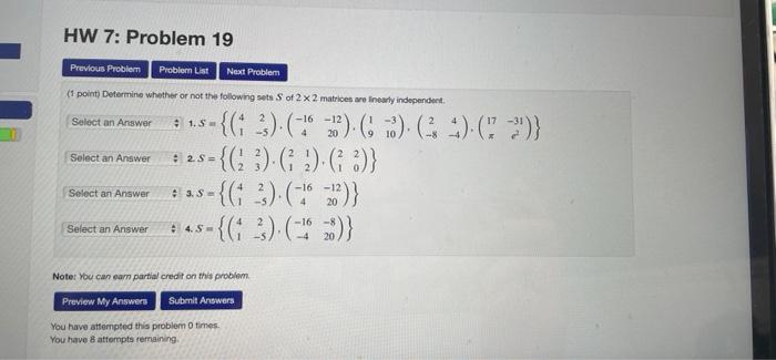 Solved HW 7: Problem 19 Previous Problem Problern List Next | Chegg.com
