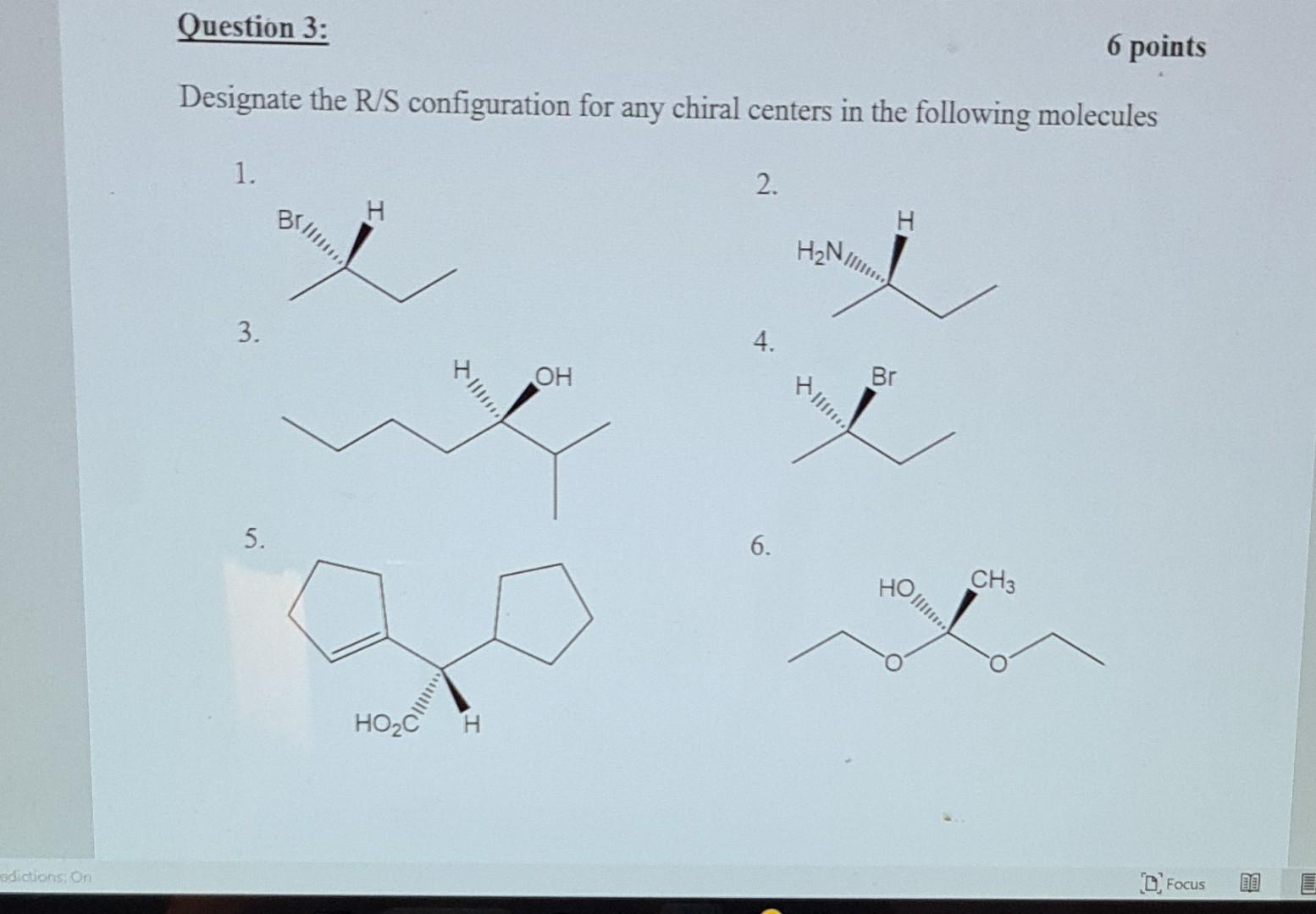 Solved Designate the R/S configuration for any chiral | Chegg.com