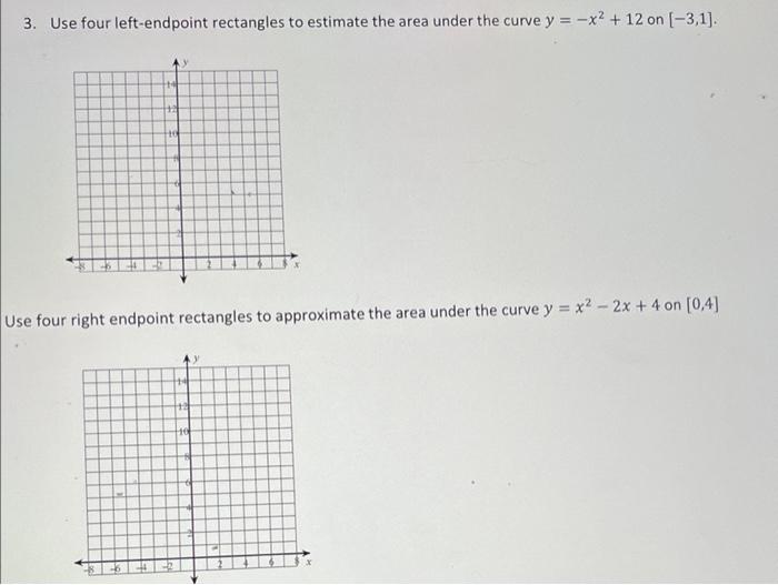 Solved 3. Use four left-endpoint rectangles to estimate the | Chegg.com