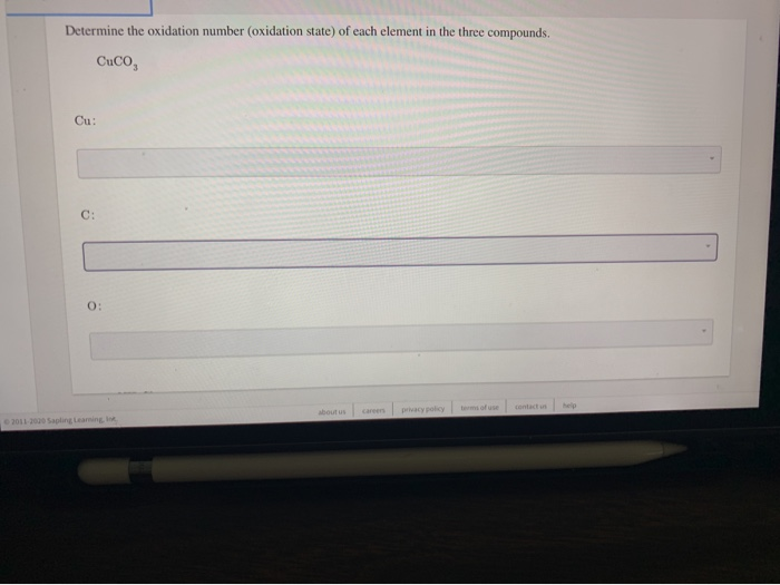 Solved Determine The Oxidation Number Oxidation State Of