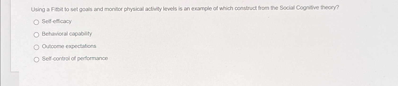 Solved Using a Fitbit to set goals and monitor physical | Chegg.com