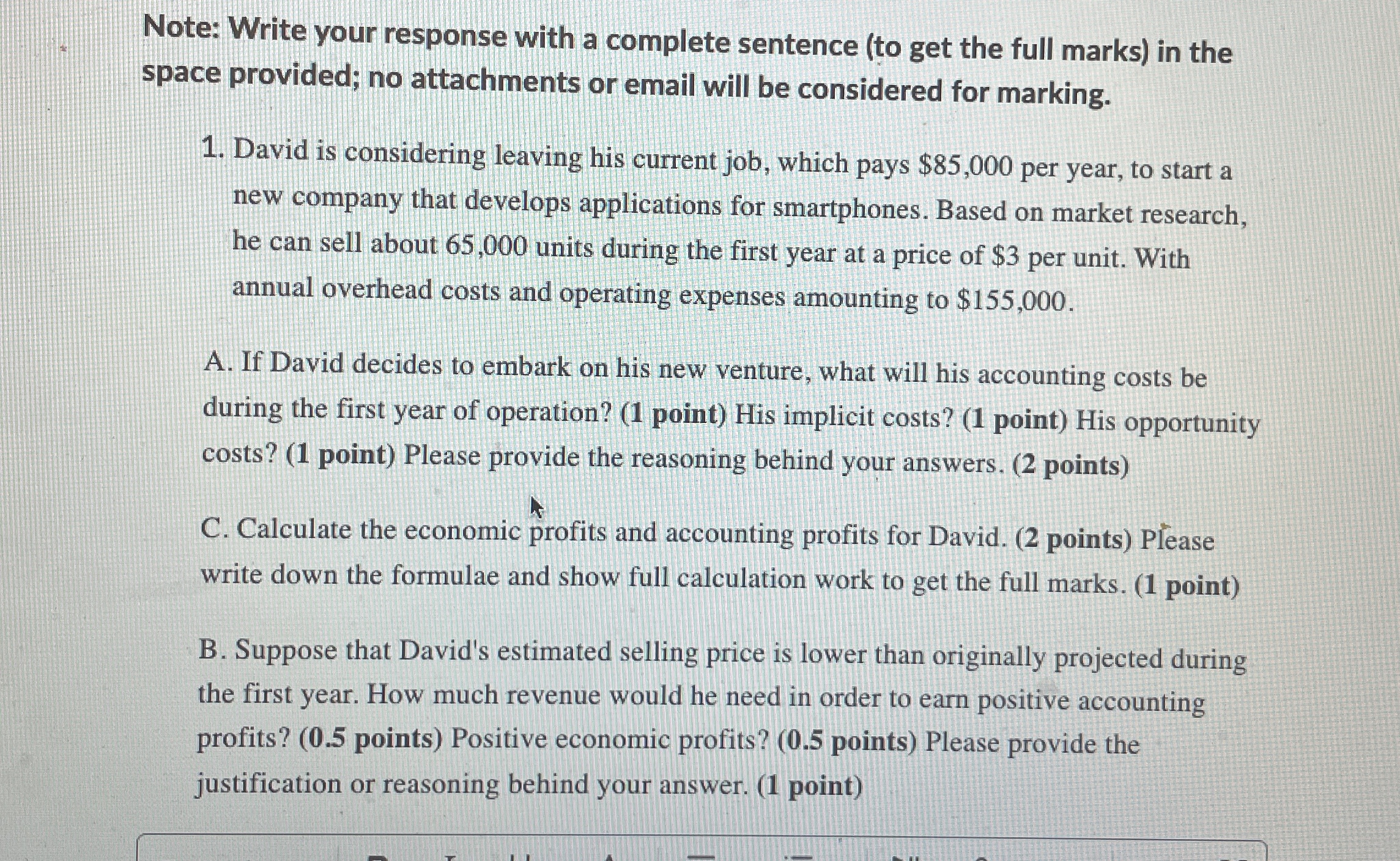 Solved Note: Write your response with a complete sentence | Chegg.com