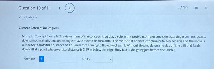 Solved Current Attempt in Progress Multiple-Concept Example | Chegg.com